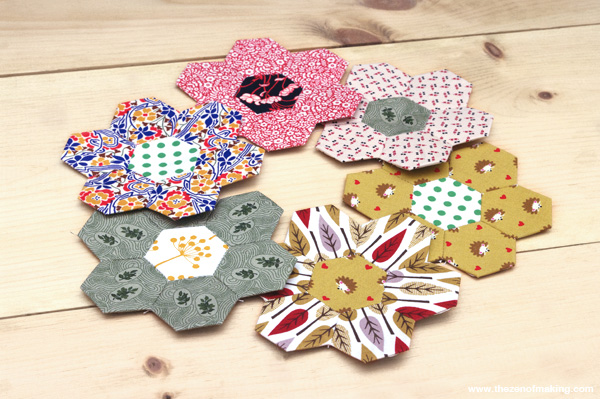 Tutorial: English Paper Piecing, Hexies Part 2