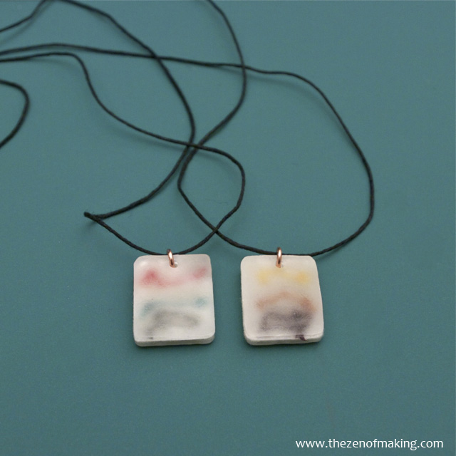 Tutorial: Embroidered Shrink Plastic Pendants